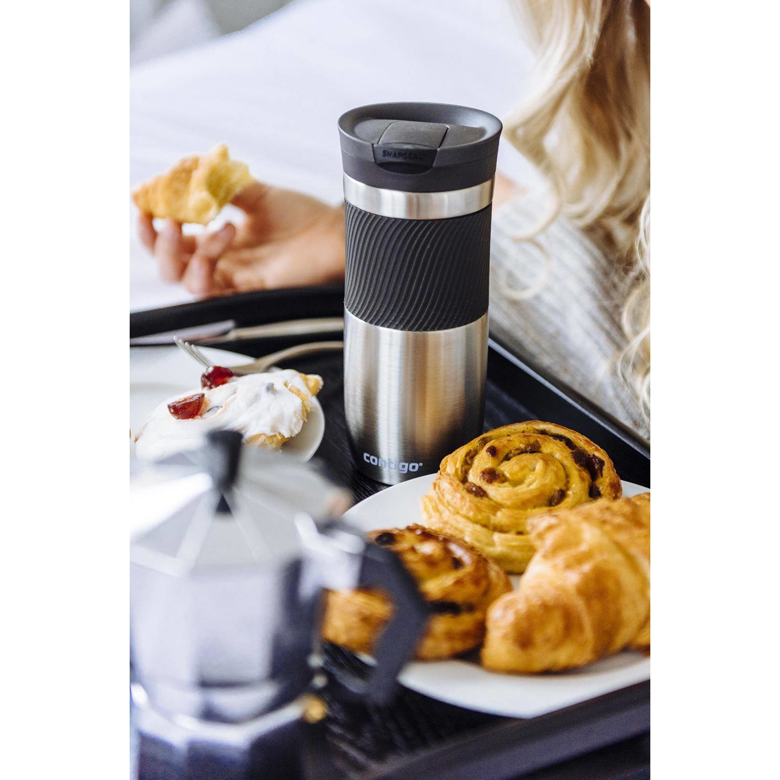 Set de cani termice, Inox, Contigo Byron 470ml Stainless Steel + Byron ...