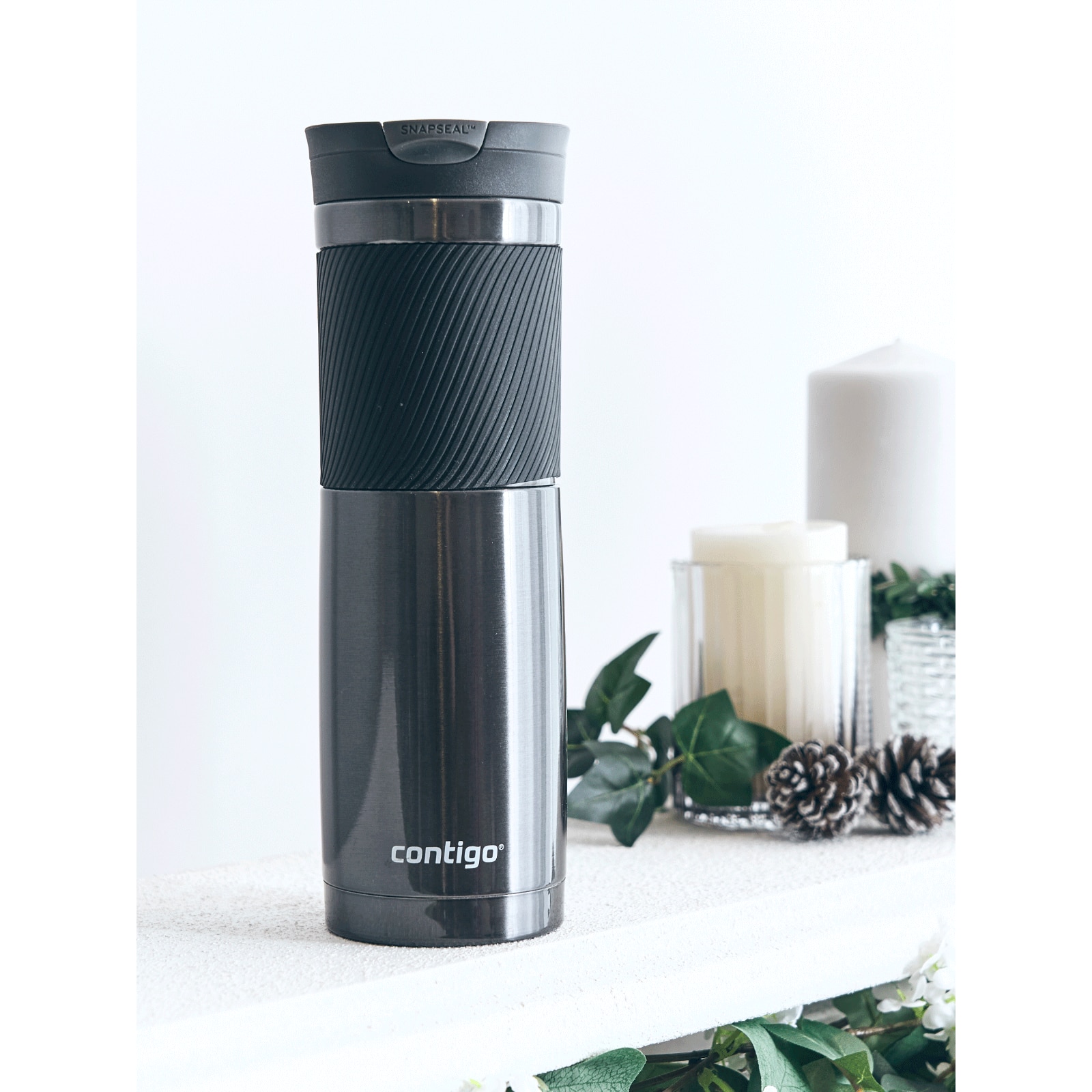 Set de cani termice, Inox, Contigo Byron 470ml Stainless Steel + Byron ...