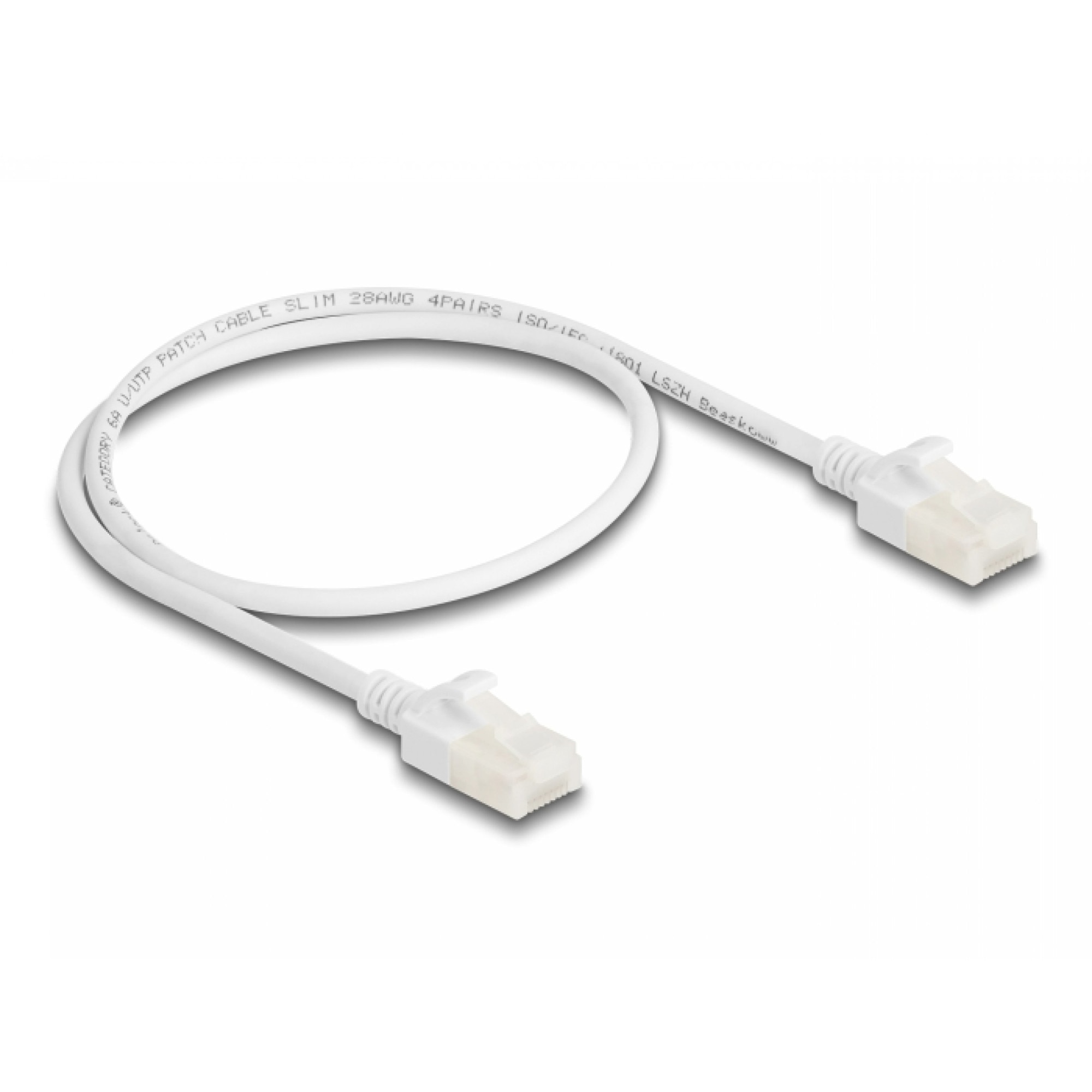 Мрежов кабел RJ45 Cat.6A UTP за индустриална употреба Slim 0.5m Бял ...