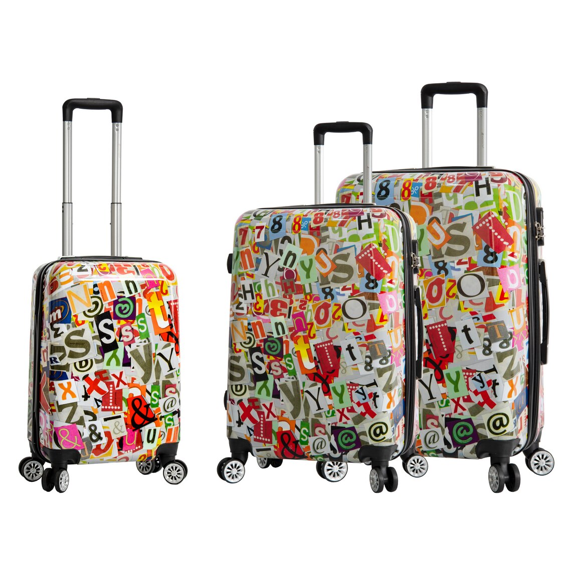 Set Trolere Madisson SW36820F, Policarbonat, 4 Roti Duble, 3 Piese ...