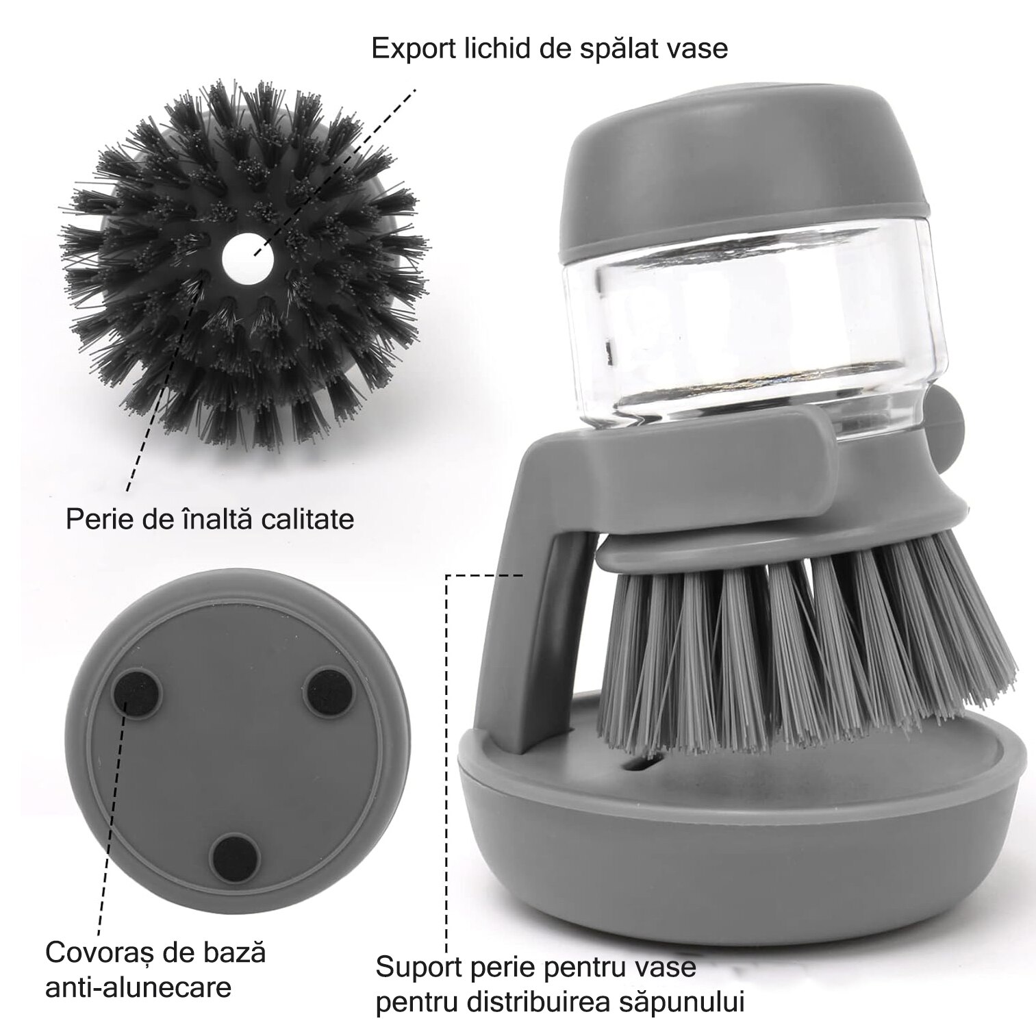 Perie pentru vase, POMAMZ, Cu rezervor lichid, Folosit pentru spalarea ...