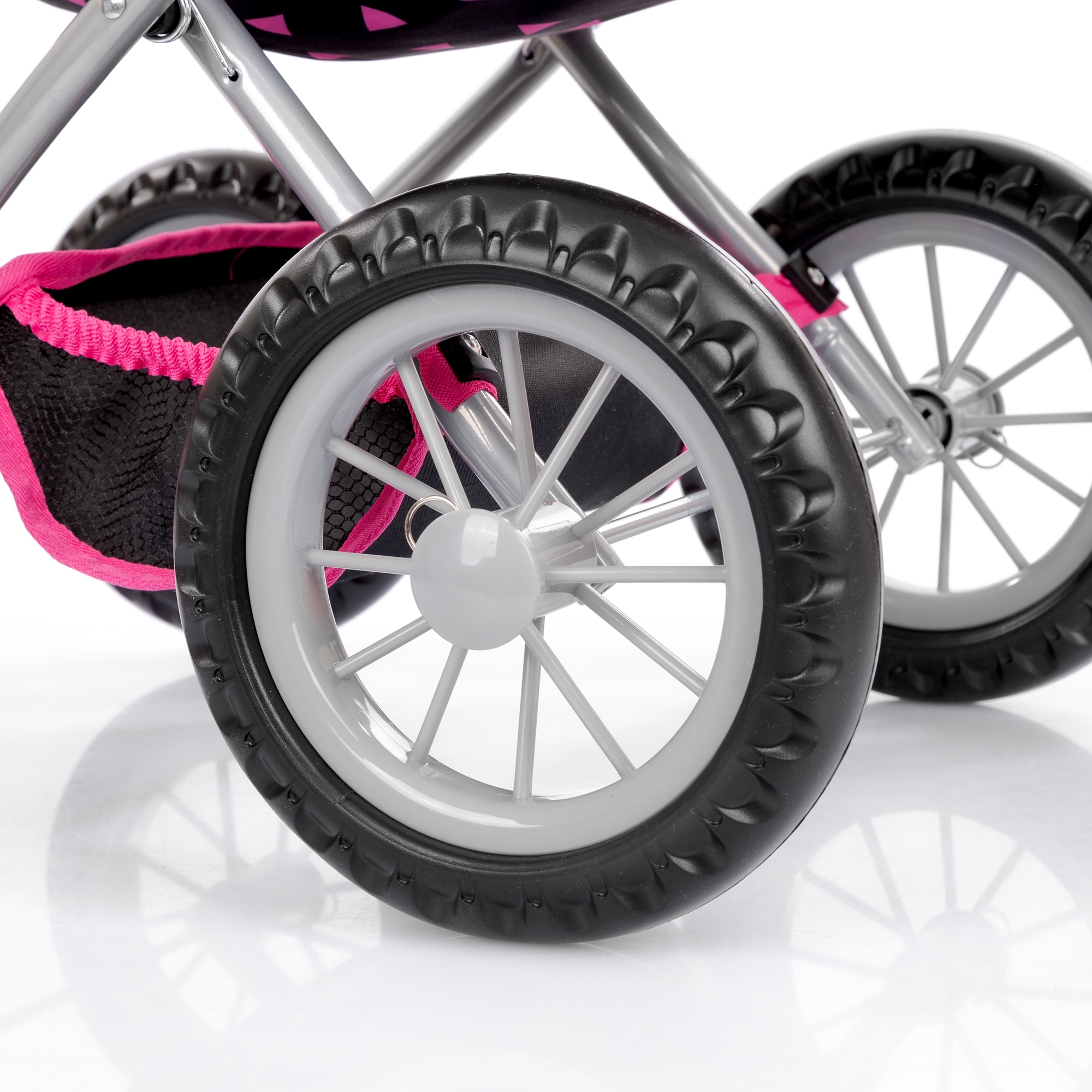 Carut Pentru Papusi, Kinderplay, Negru Cu Triunghiuri Roz - eMAG.ro