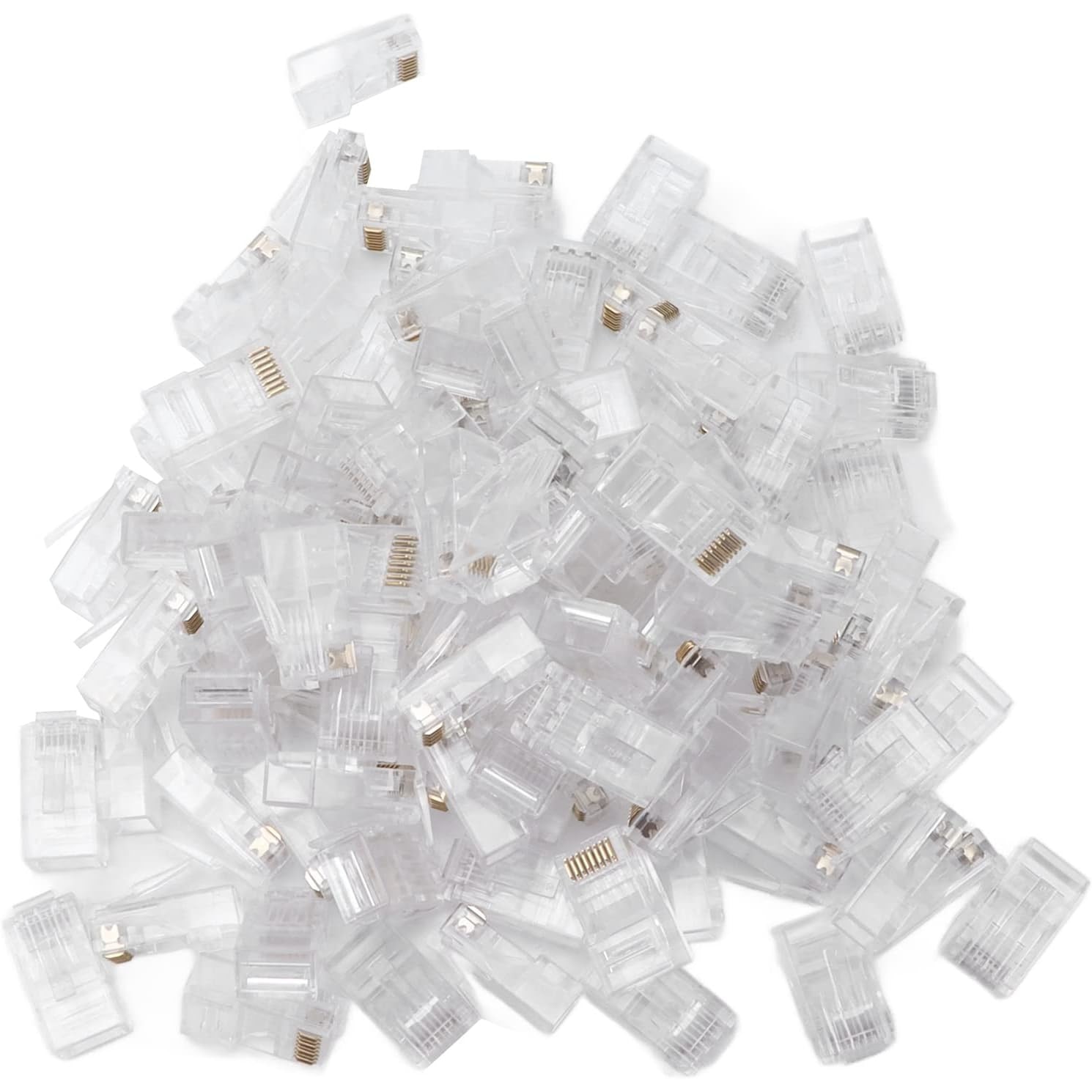 Set 100 de conectori RJ-45 8P8C, Zola®, 8 pini, compatibilitate cabluri ...