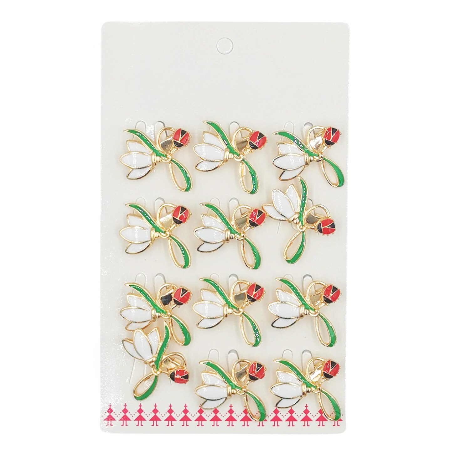 Set 12 brose pentru martisor, NEVERMORE, B1011, Auriu - eMAG.ro
