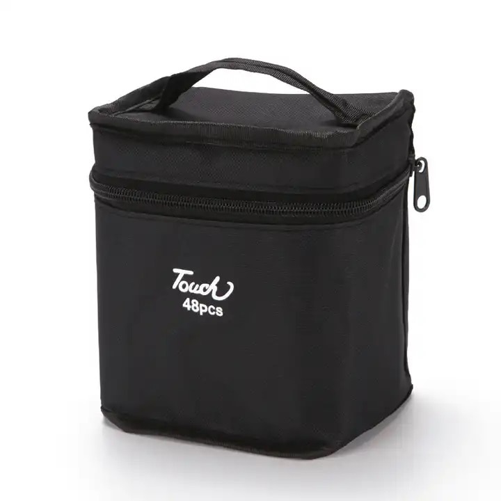 Комплект от 48 двойни маркера WePro Store, професионални, тънък и дебел, мастило на алкохолна ...