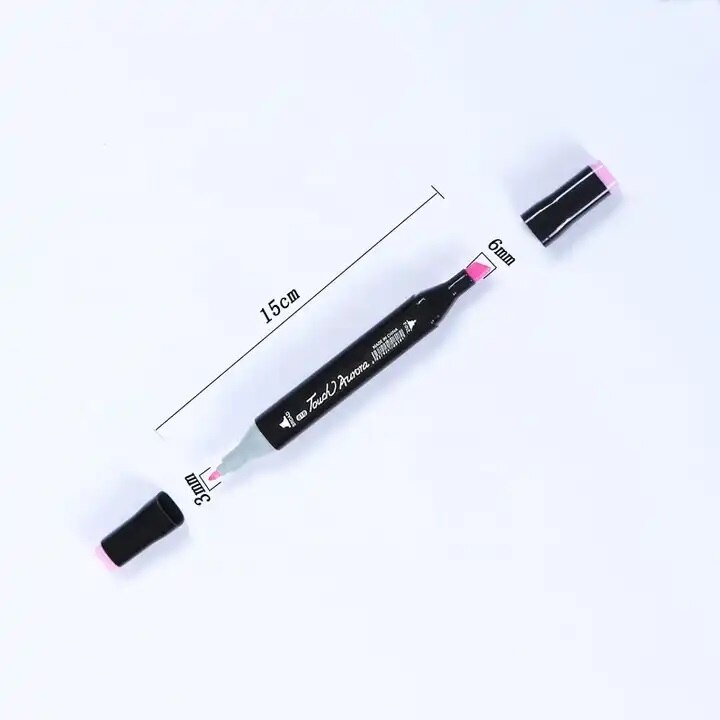 Комплект от 36 двойни маркера WePro Store, професионални, тънък и дебел, мастило на алкохолна ...