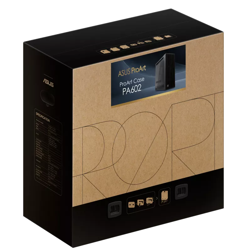 Кутия за компютър ASUS ProArt PA602, EATX Mid Tower, черен - eMAG.bg