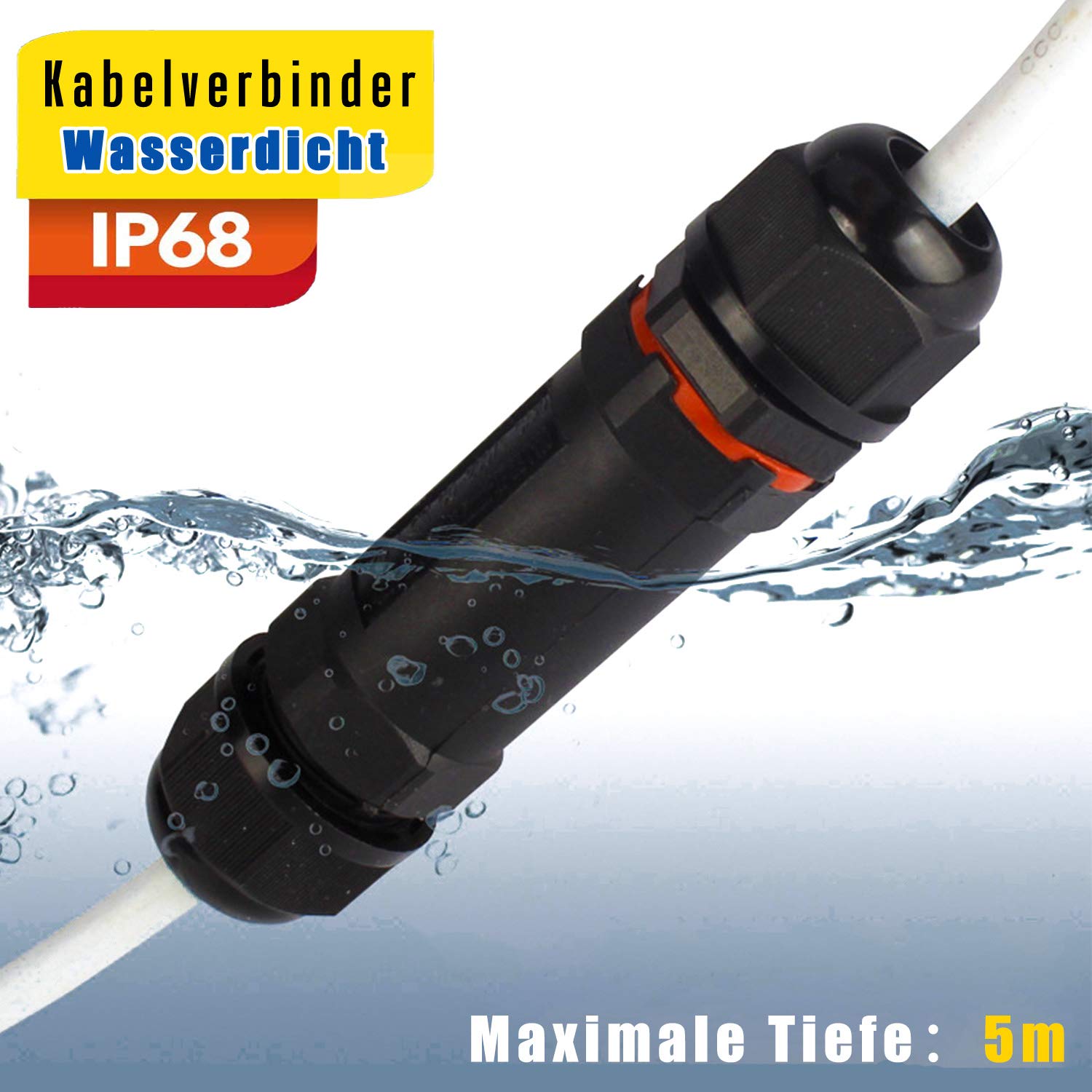 Set 3 Conector cablu electric liniar, JENUOS®, 3 pini protectie la ...