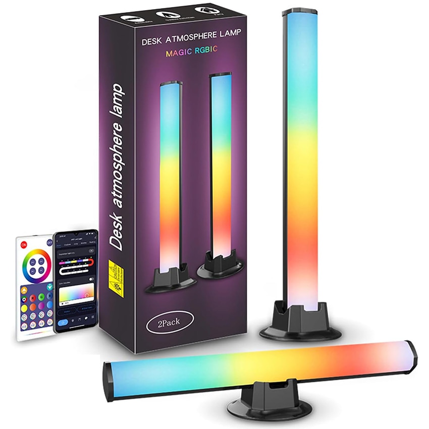 Set 2 Bare luminoase inteligente cu leduri RGB, Chucai, Multicolor ...