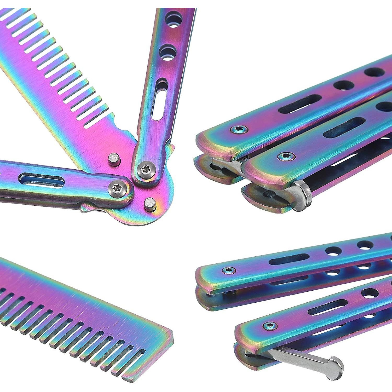 Pieptan cu deschidere Butterfly, Inox, Fade - eMAG.ro