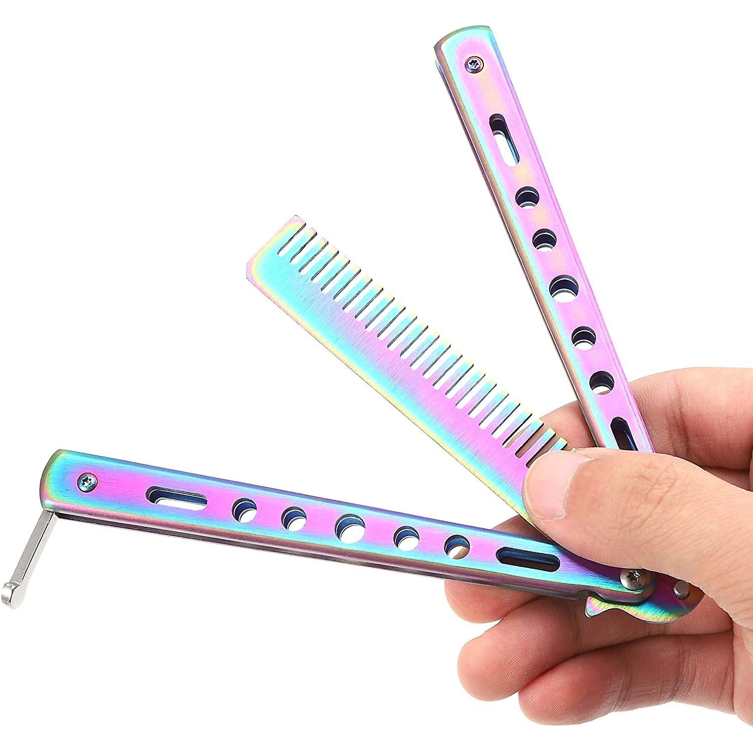 Pieptan cu deschidere Butterfly, Inox, Fade - eMAG.ro