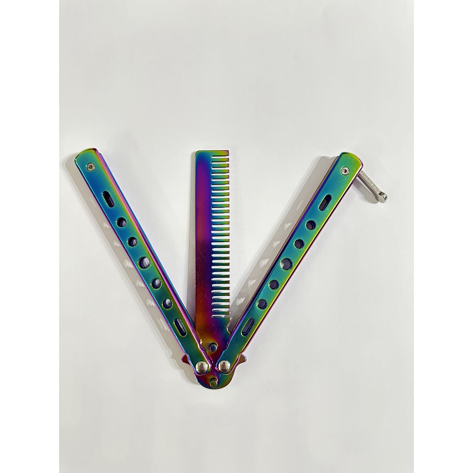 Pieptan cu deschidere Butterfly, Inox, Fade - eMAG.ro