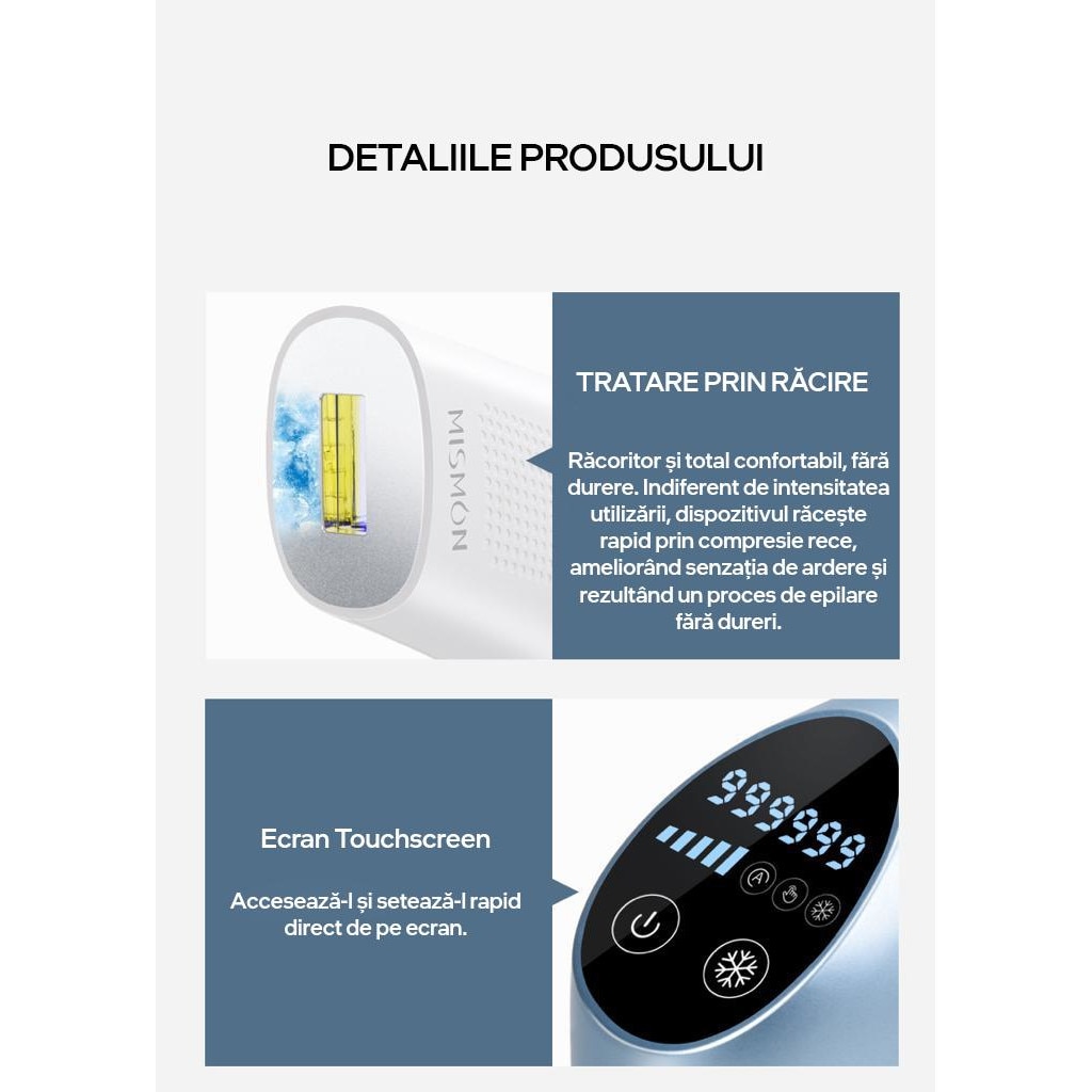 Epilator IPL Mismon pentru epilare definitiva fara durere cu tratamente ...