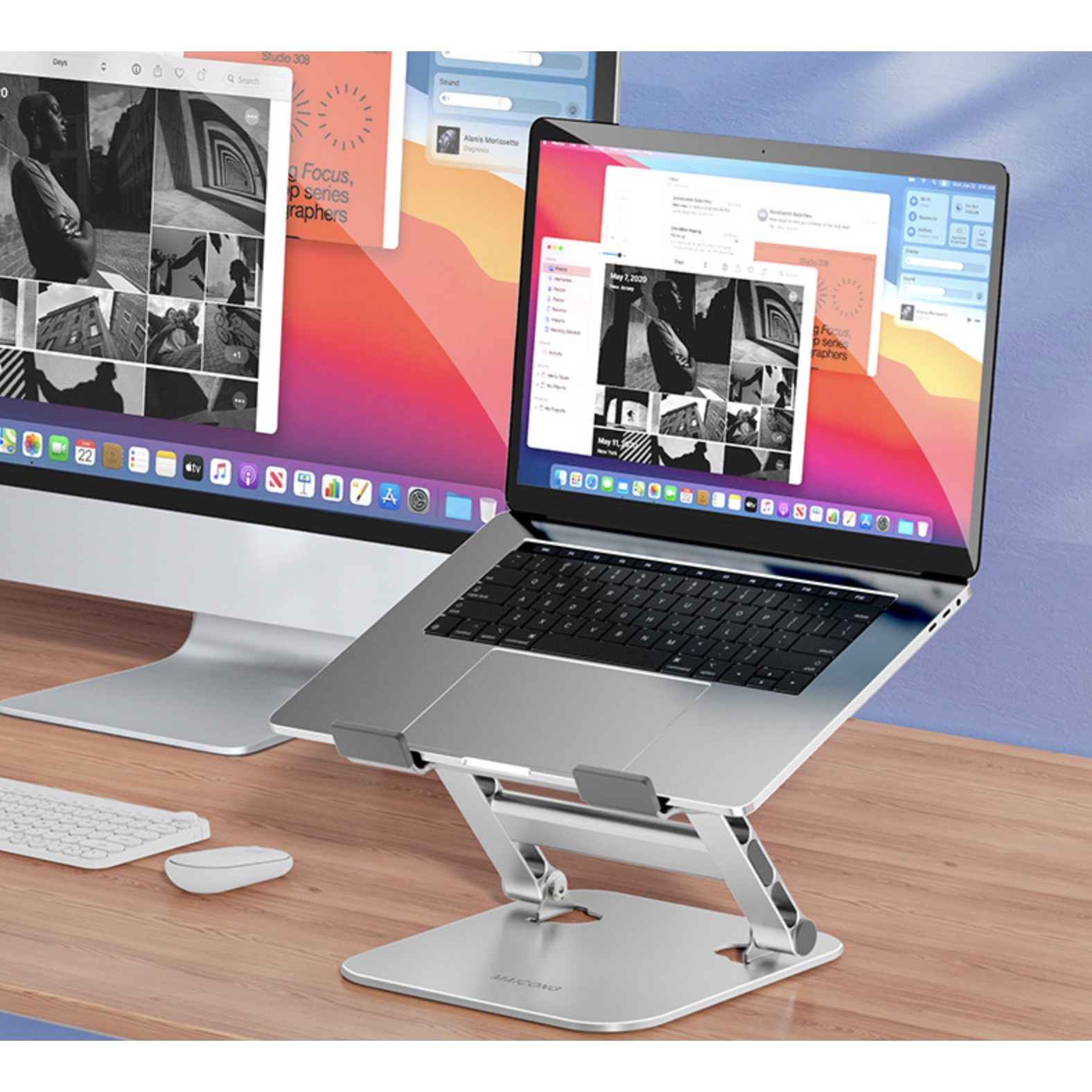 Suport ergonomic si rezistent pentru laptop si tableta, portabil ...