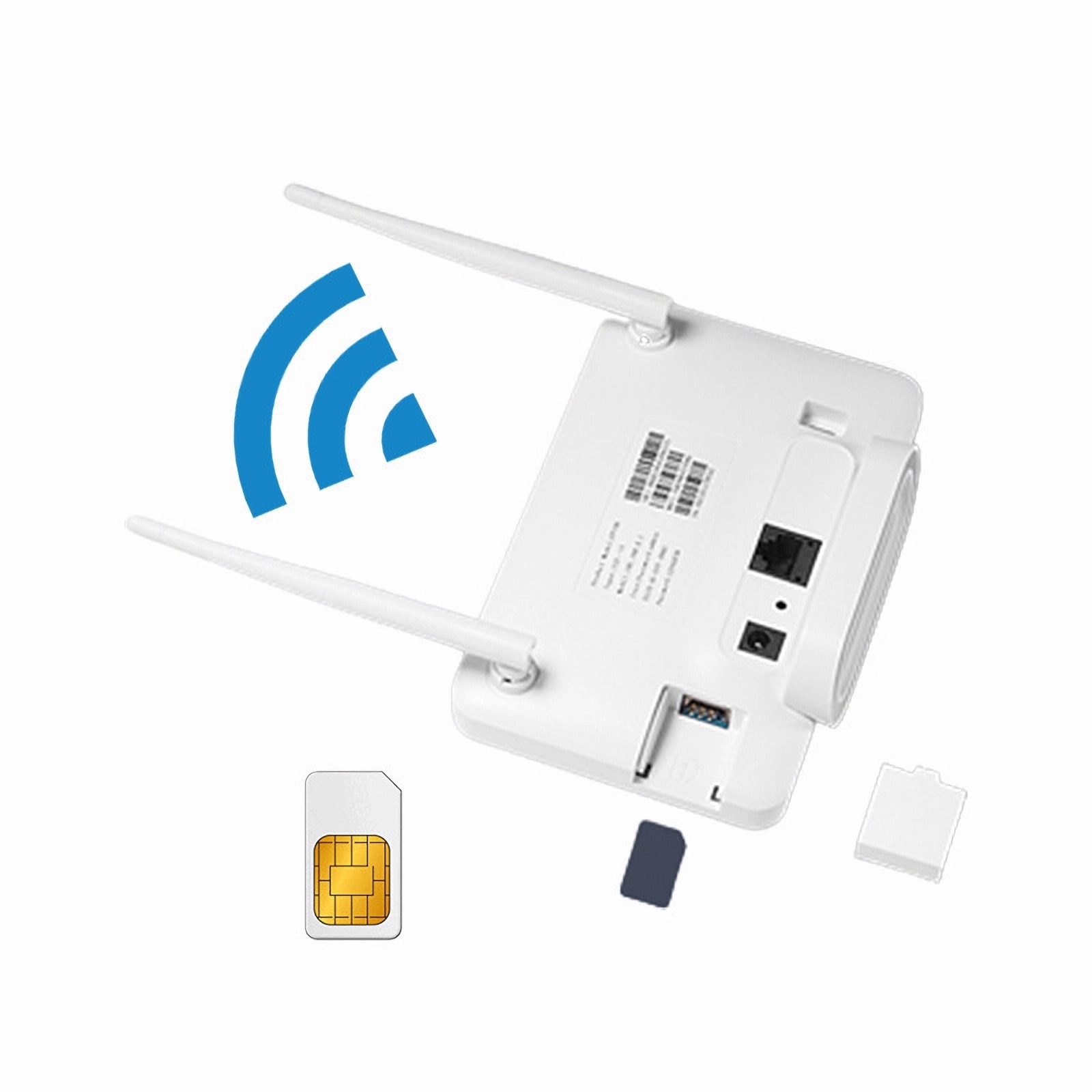 Router wireless, 2.4 GHz, 300 Mbps, slot SIM 4G, 2 antene, Alb - eMAG.ro