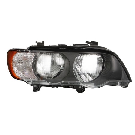 Far dreapta (H7/HB3, electric, cu motoras, fundal negru) BMW X5 (E53 ...