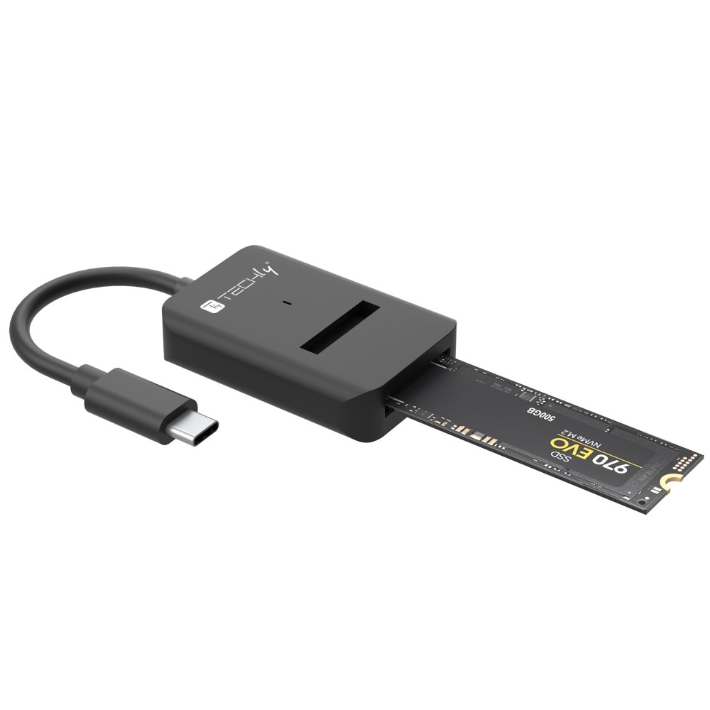 Adaptor profesional SSD M.2 USB-C la NVMe/SATA Techly IADAP USB32 ...