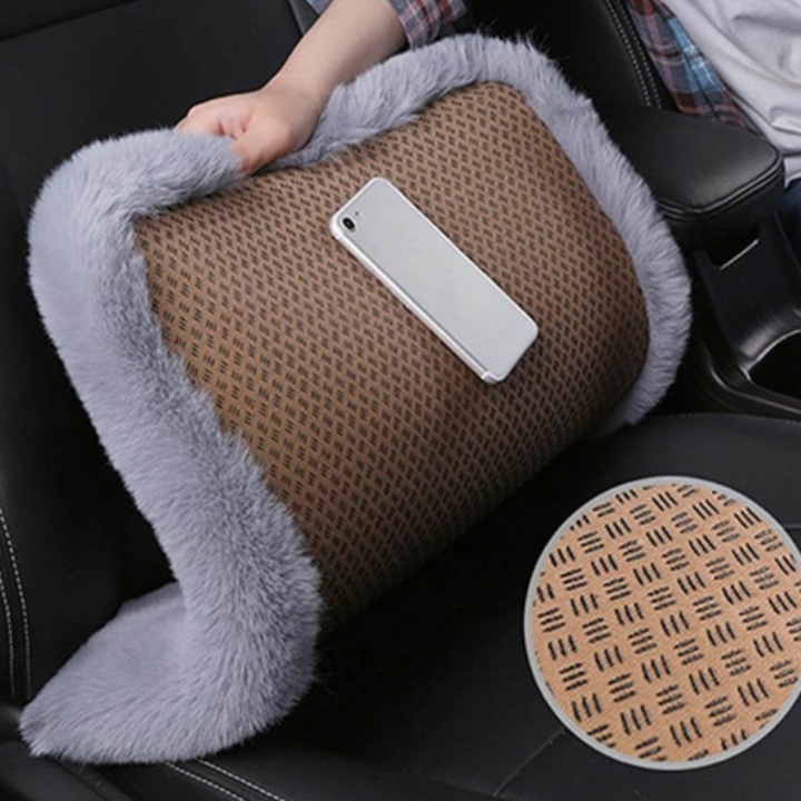 Set de perne auto FurryFluff 3 buc, SMANIA, Baza antiderapanta ...