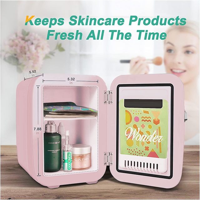 Mini frigider portabil, Tebnaild, 4L, Functie racire/incalzire, 27.5x25 ...