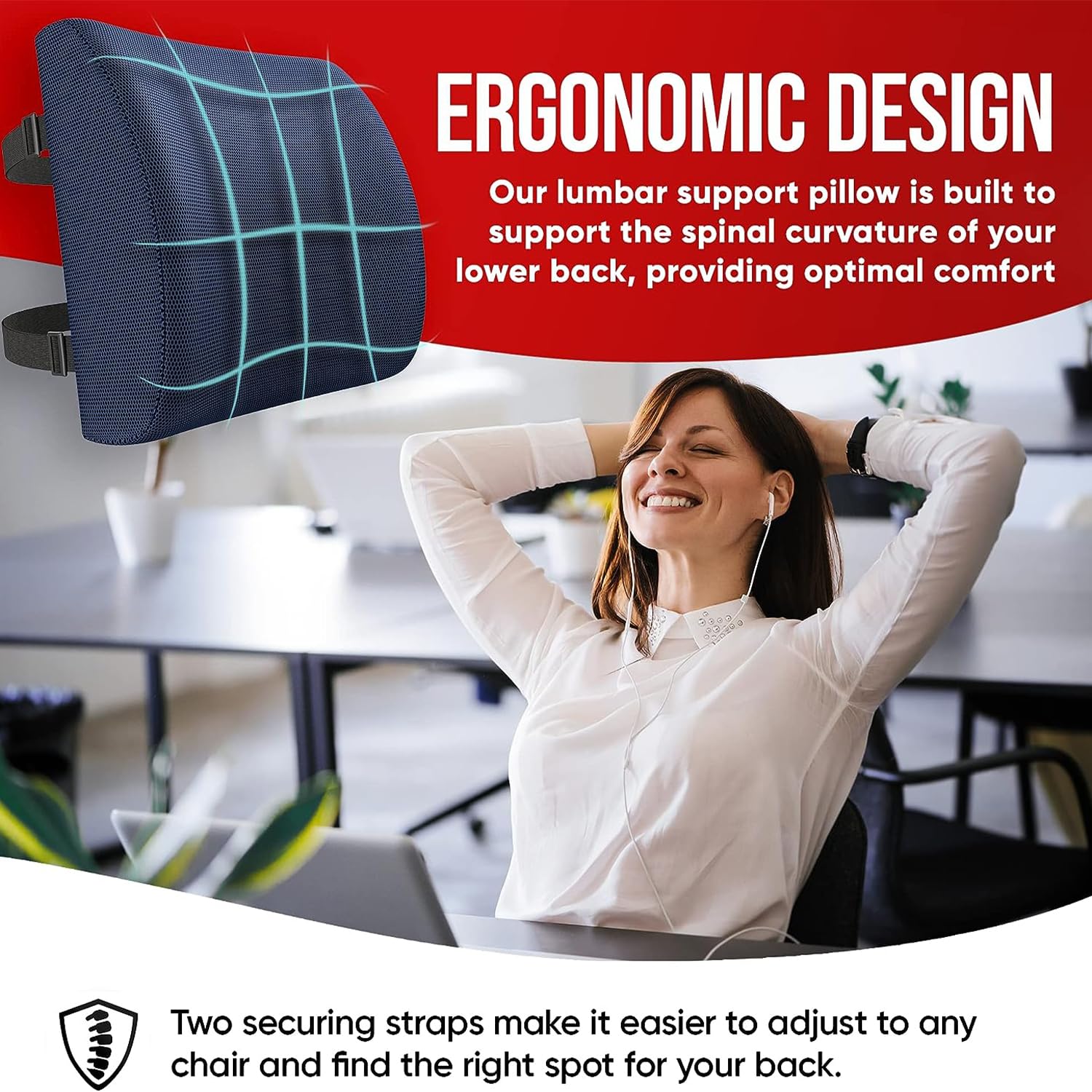 WALALLA ergonómikus párnakészlet tárolótáskával isiász, derékfájás és ...