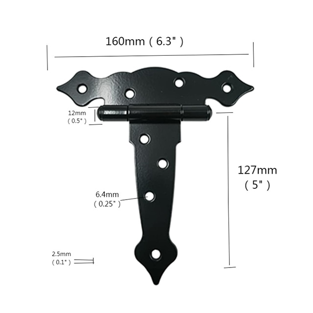 Set 2 balamale usi in forma de T, Tebnaild, Negru - eMAG.ro