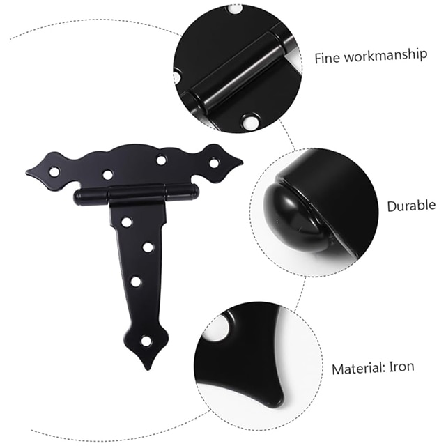 Set 2 balamale usi in forma de T, Tebnaild, Negru - eMAG.ro