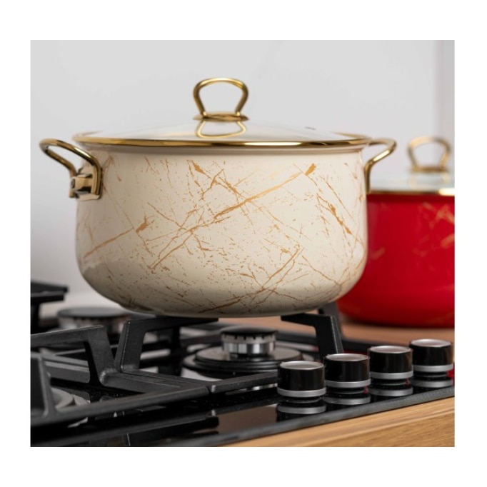 Oala Goldmann GM 8017-26B, 8.5 L, 26x16 cm, Email, Acoperire ...