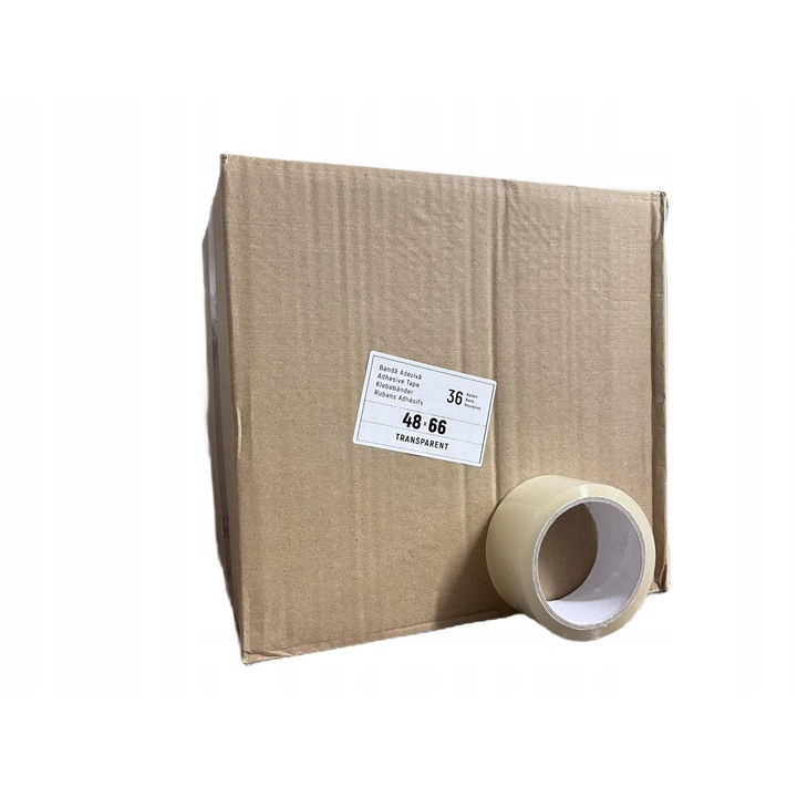 Set 36 x Banda adeziva tip scoci, Bedax, 48mm/60 m, Acril, Incolor ...