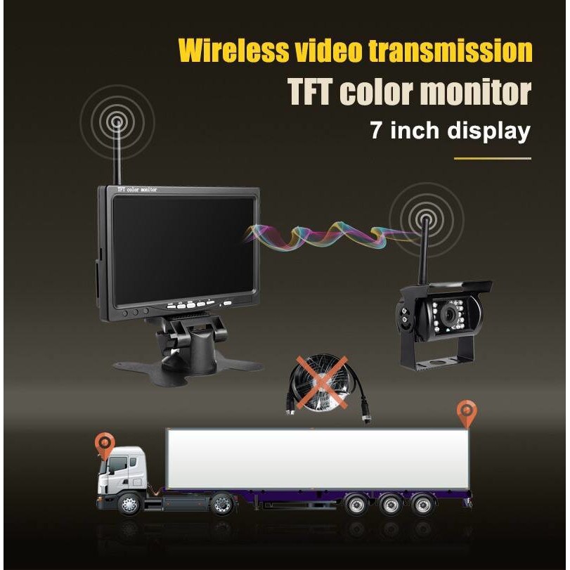 Комплект за наблюдение и наблюдение с 12v 24v захранване 7 инчов монитор 1 включена безжична