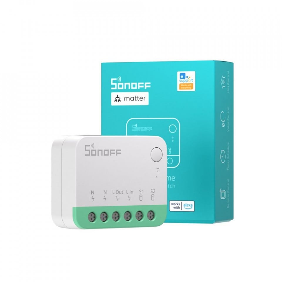 SONOFF MINI R4M Wi-Fi smart switch (relé mód), Matter kompatibilis ...