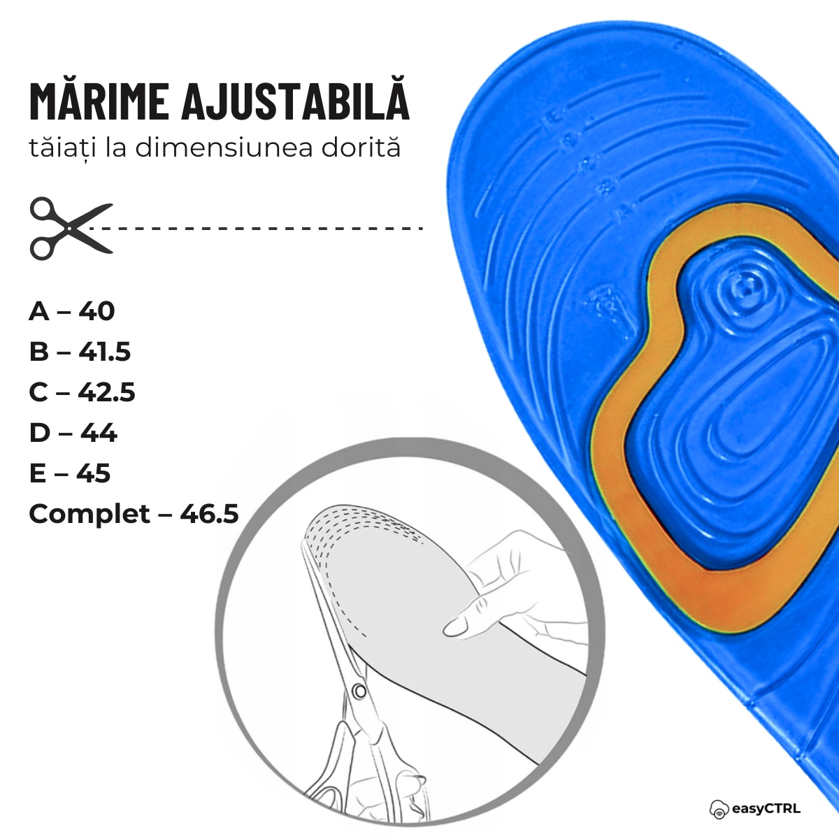 Set 2 Branturi ortopedice din gel, uz zilnic, marime ajustabila 40-46.5 ...