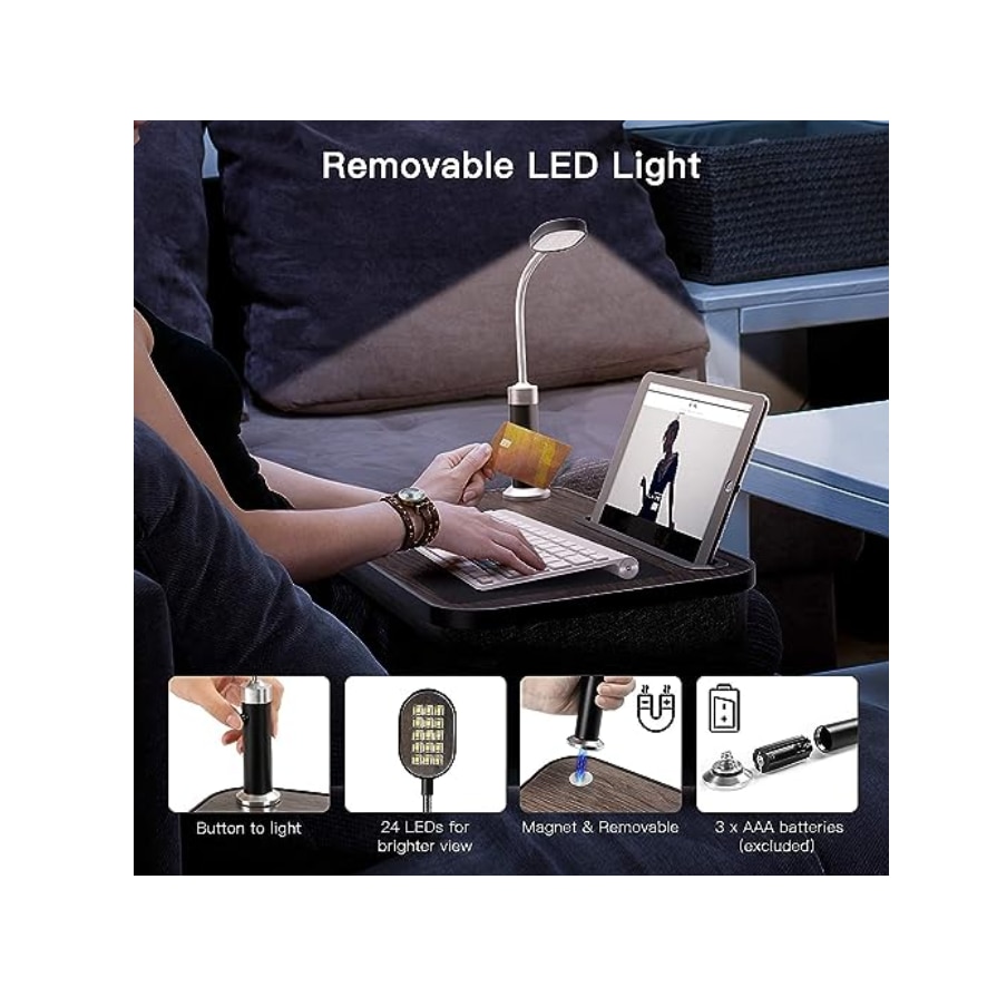 Masuta laptop stand JRH, multifunctionala, blat MDF, mouse pad, suport ...