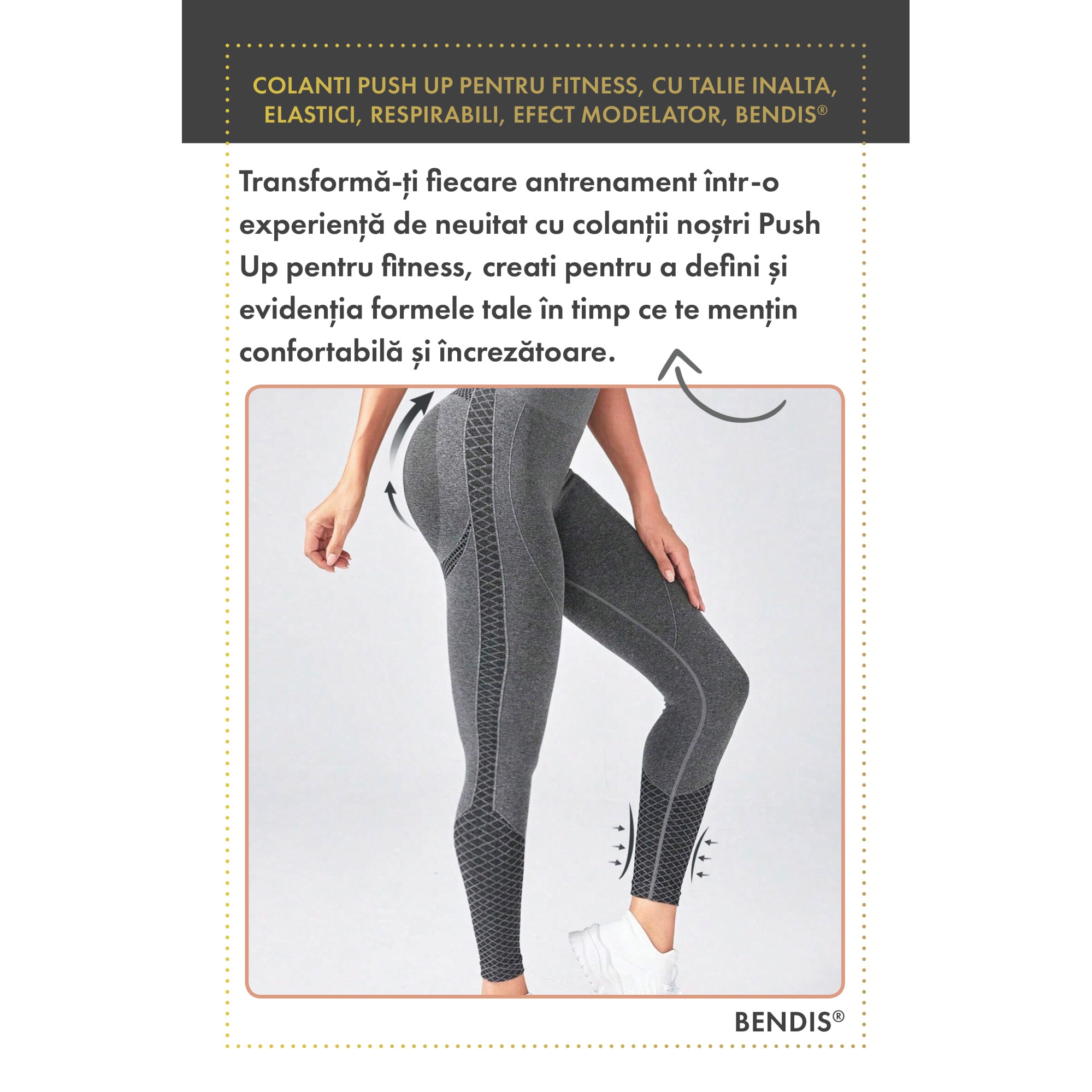 Colanti Push Up pentru Fitness, cu Talie Inalta, Elastici, Respirabili ...