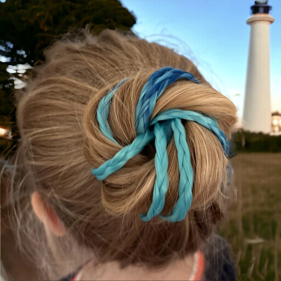 Elastic par cu 4 suvite colorate impletite Crisalida, lungime 40 cm ...