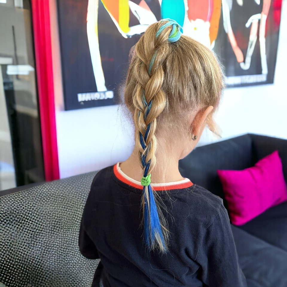 Elastic par cu 4 suvite colorate impletite Crisalida, lungime 40 cm ...