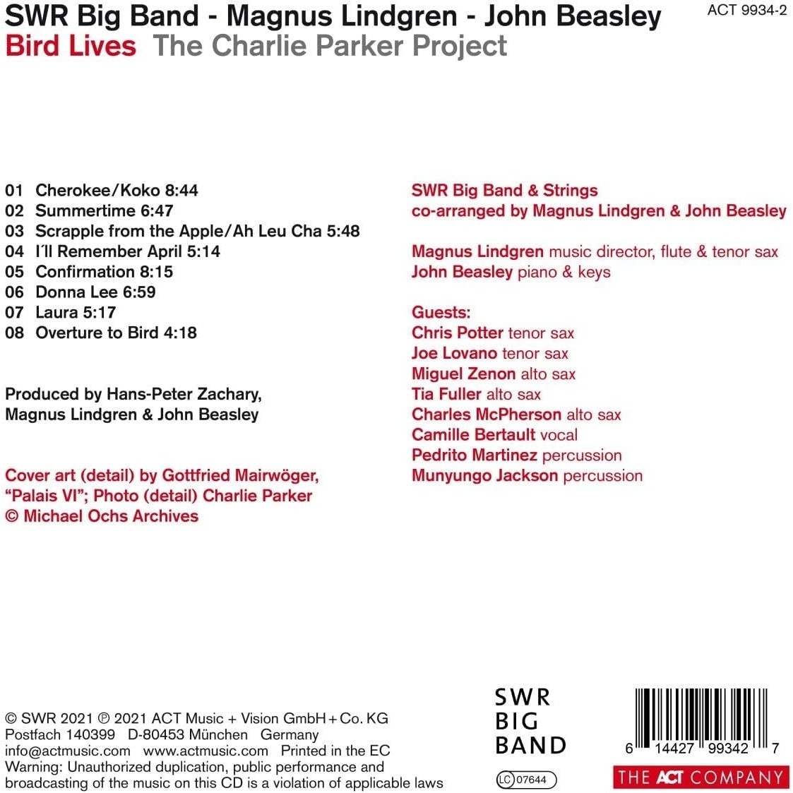 SWR Big BandMagnus LindgrenJohn Beasley - Bird Lives - eMAG.ro