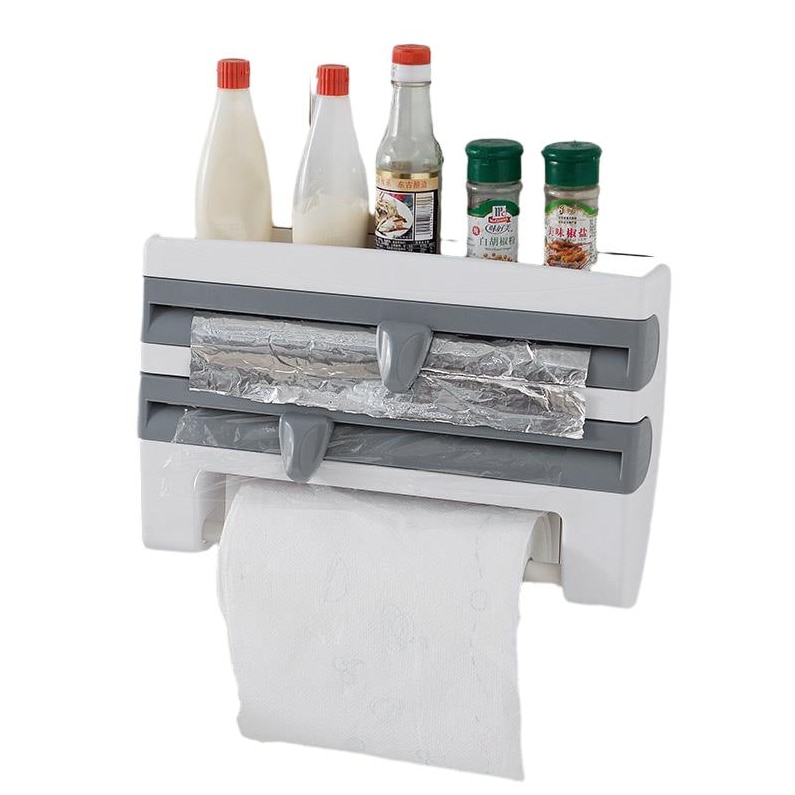 Suport rola/folie, AT PERFORMANCE®, 39x10x25cm, alb - eMAG.ro