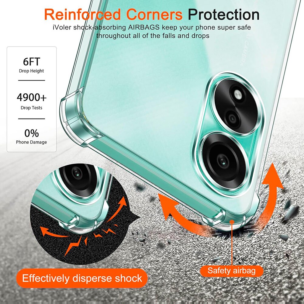 Husa Cu Grad Ridicat de Protectie pentru Oppo A58 4G, Precision Fit, Y153, Siliciu, Crystal ...