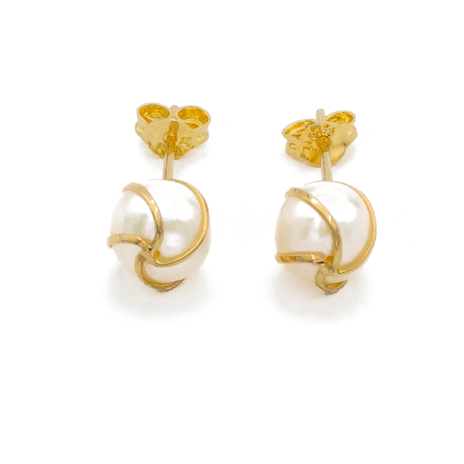 Cercei Perla Alba Aur 14k - eMAG.ro