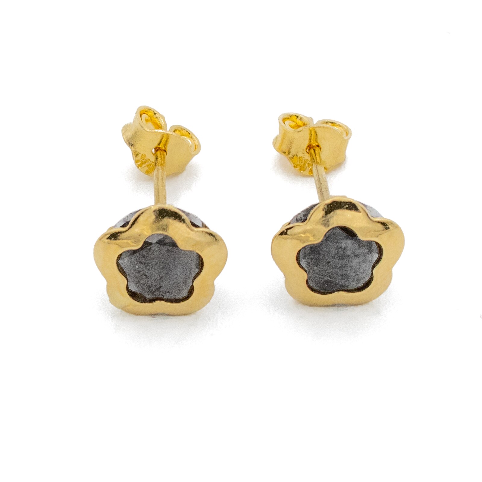 Cercei Piatra Neagra Zirconia Aur 14k - eMAG.ro