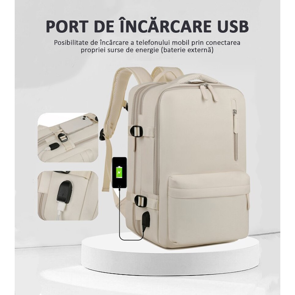 Rucsac Calatorie pentru Laptop, Extensibil, Impermeabil, pentru Avion ...