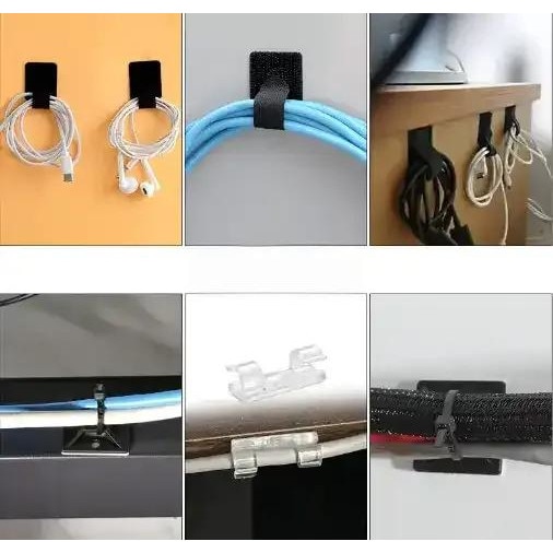 Kit organizare cabluri 133 piese, Coliere, Cleme adezive, Agrafe ...