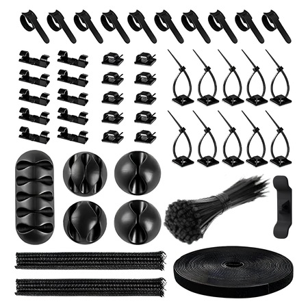 Kit organizare cabluri 149 piese, Coliere, Cleme adezive, Agrafe ...