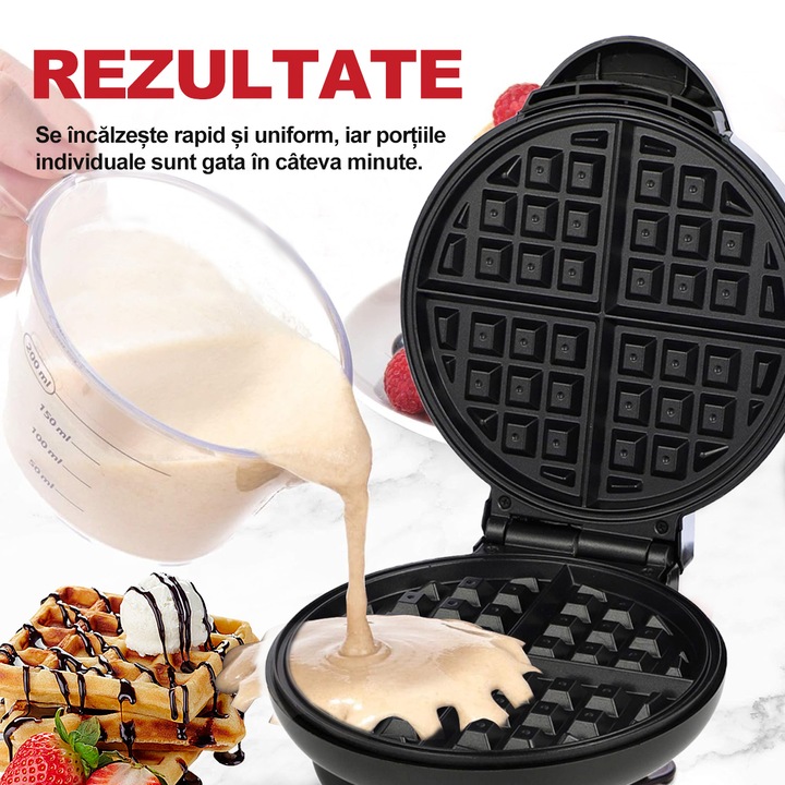 Aparat pentru preparat vafe, SDLOGAL, 1000W, 4 vafe, cu invelis ...