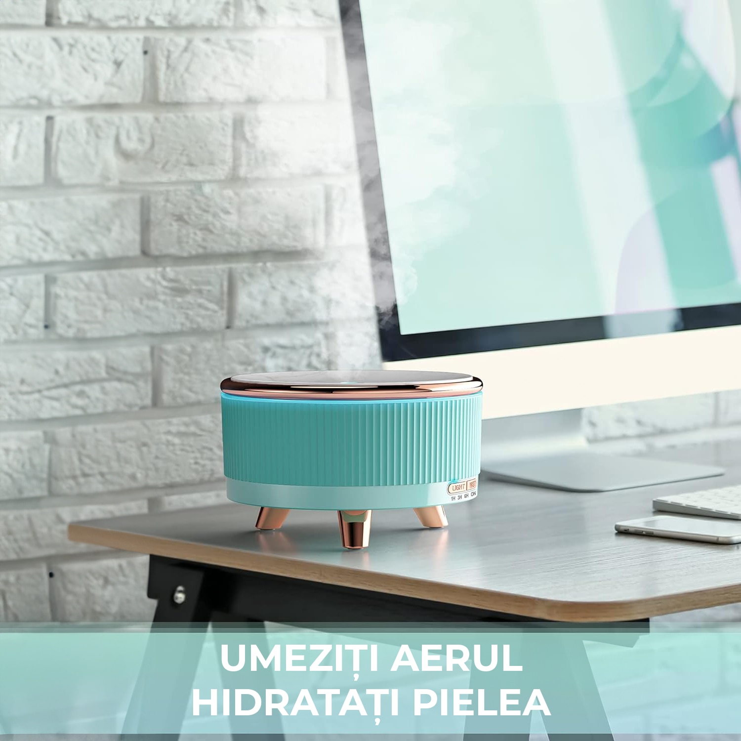 Difuzor de ulei esential, aromaterapie, umidificator de aer, rezervor ...