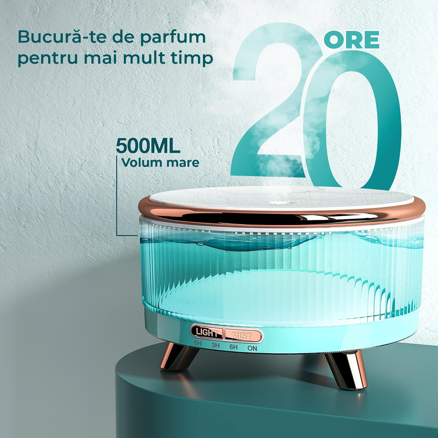 Difuzor de ulei esential, aromaterapie, umidificator de aer, rezervor ...