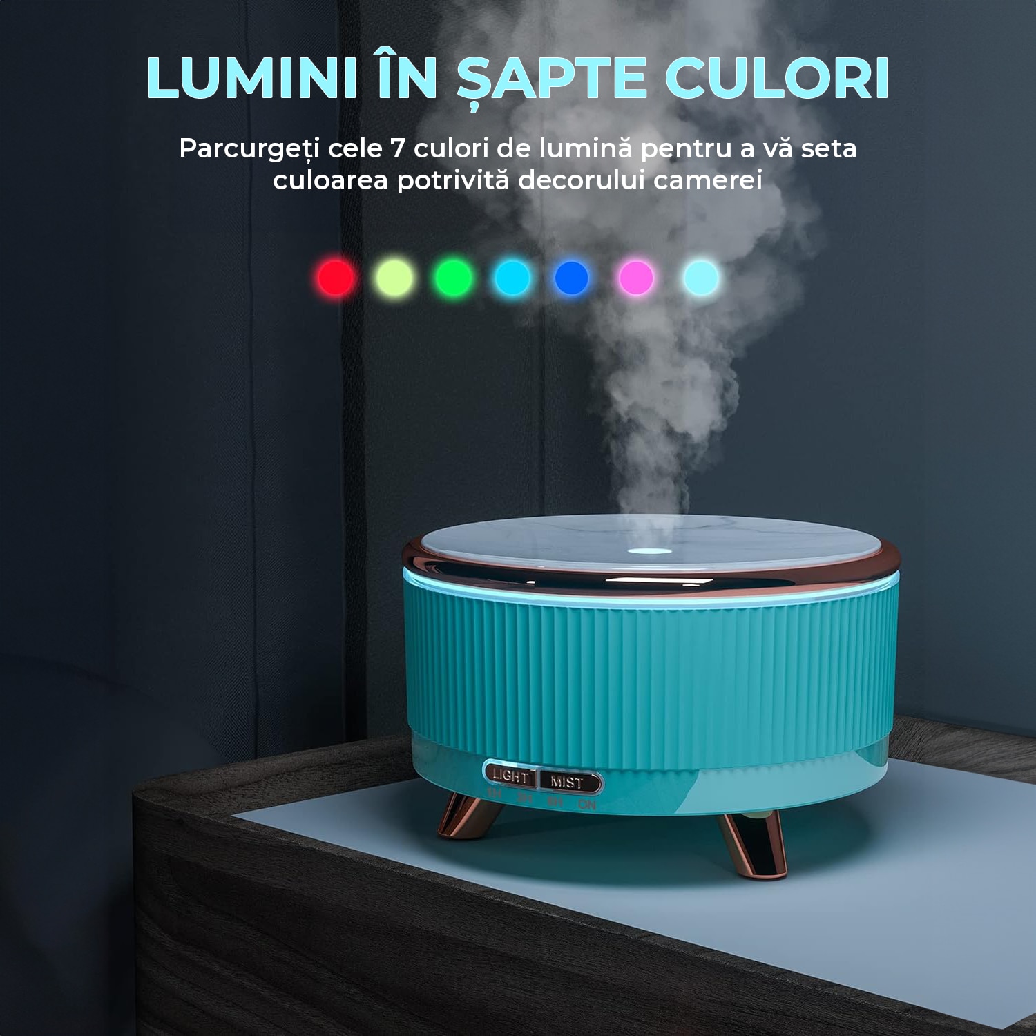 Difuzor de ulei esential, aromaterapie, umidificator de aer, rezervor ...