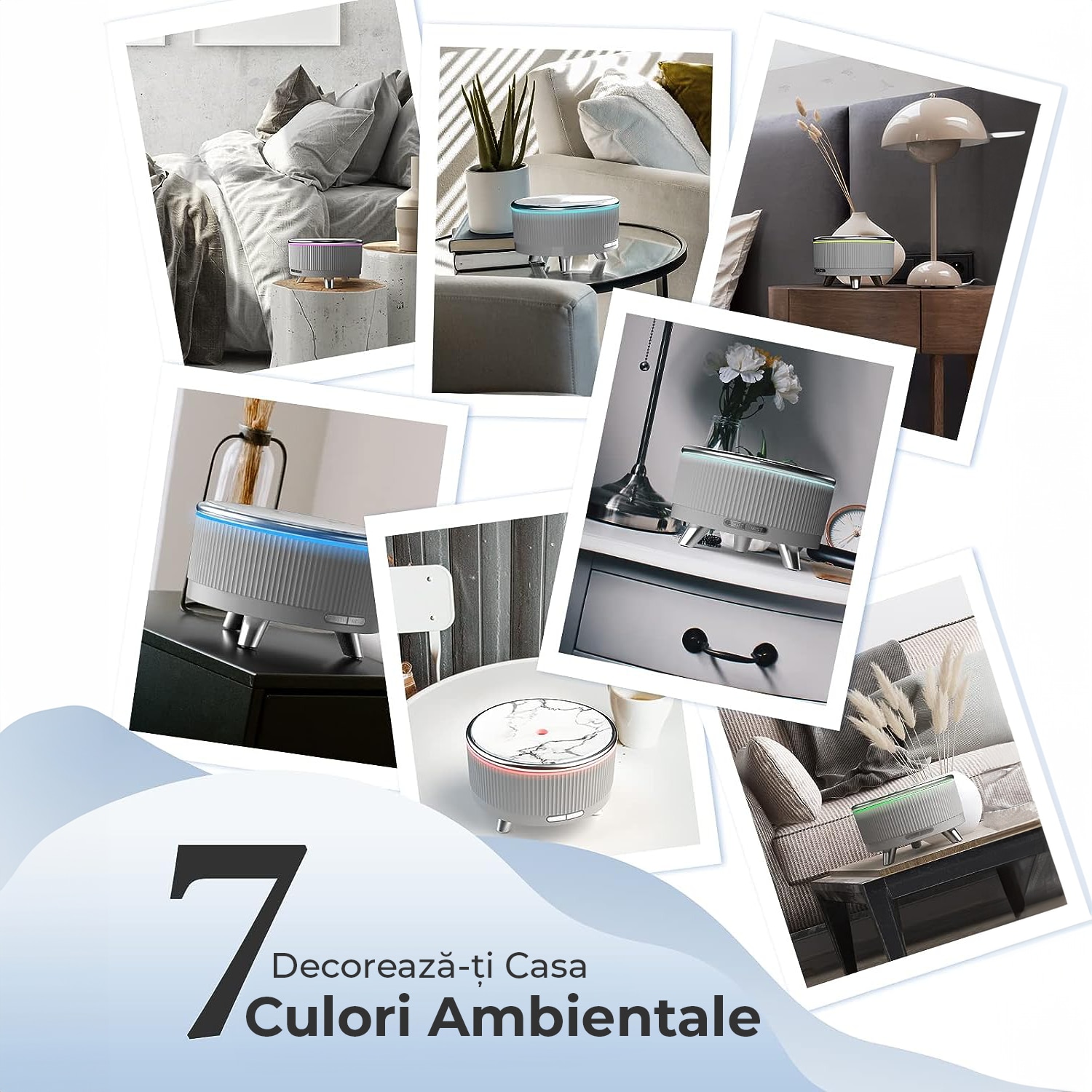 Difuzor de ulei esential, aromaterapie, umidificator de aer, rezervor ...