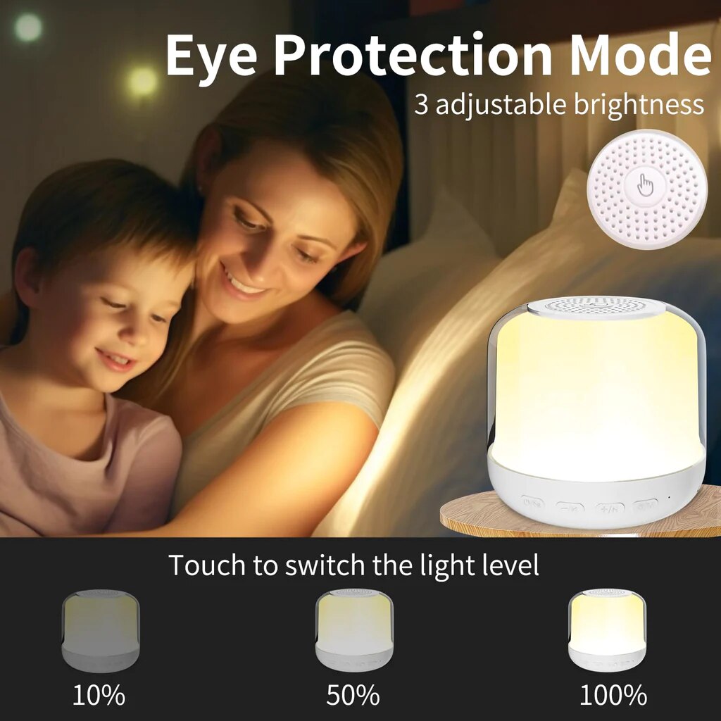 Aparat multifunctional cu lumina de veghe, boxa bluetooth, culori RGB ...