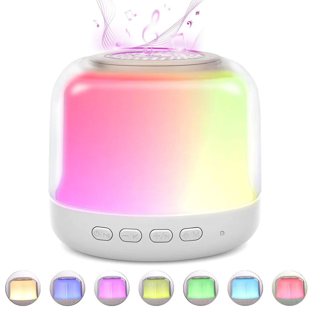 Aparat multifunctional cu lumina de veghe, boxa bluetooth, culori RGB ...